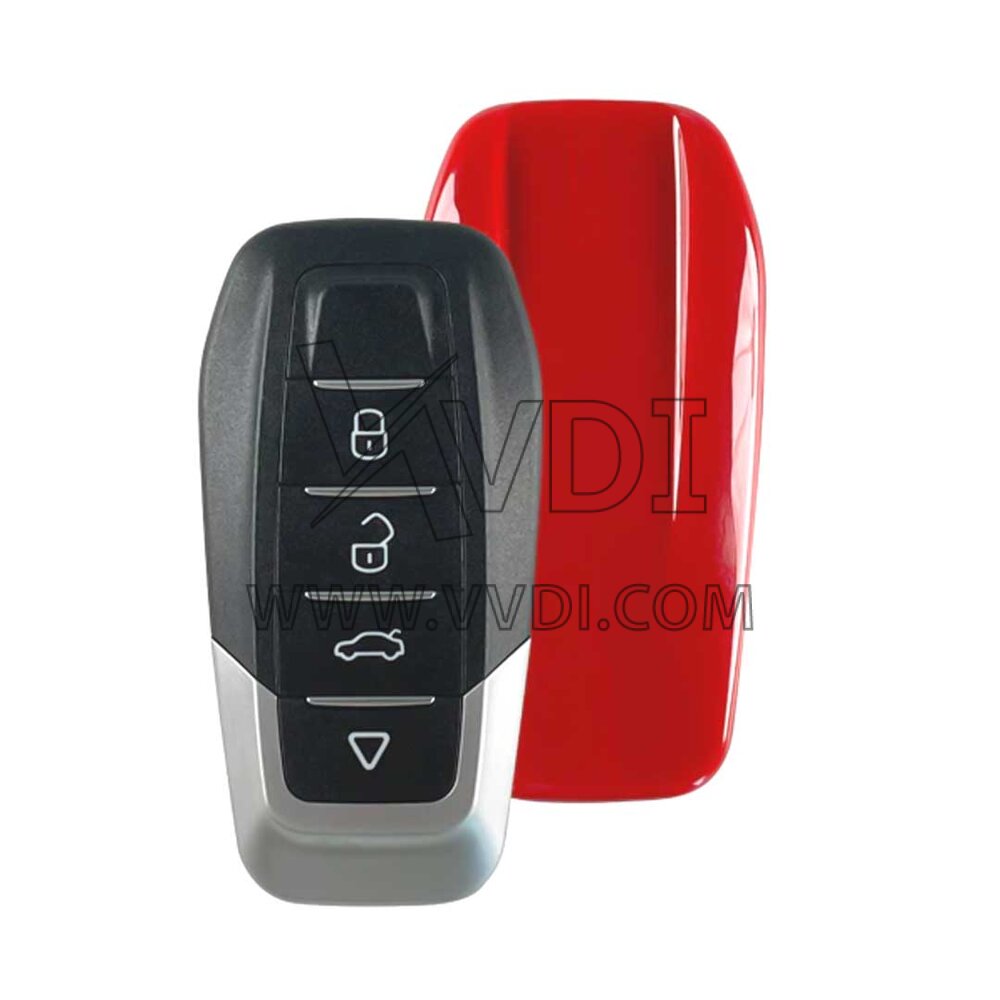 VD1803-Xhorse XKFEF2EN Universal Remote Key 4 Button Red Back Cover | VVDI