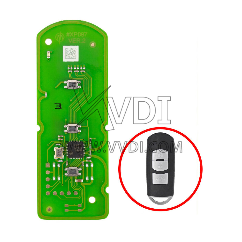 VD23904-Xhorse XZMZD6EN Special PCB Remote Key 3 Buttons for Mazda | VVDI