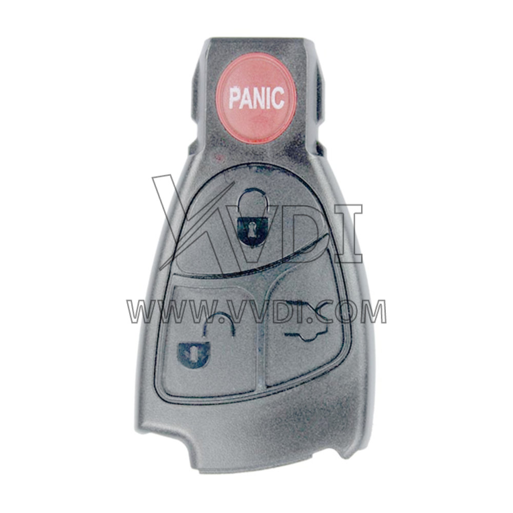 Mercedes Benz 3 Buttons Smart Remote Key Cover Black with Panic