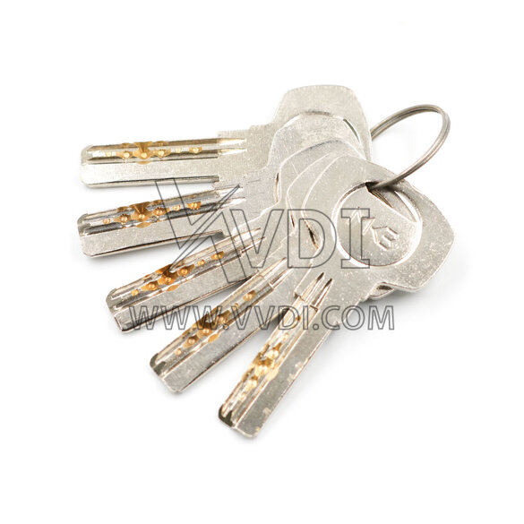 VD20008-Pure Brass Cylinder,5 Brass Computer Keys, PN Size 70mm | VVDI