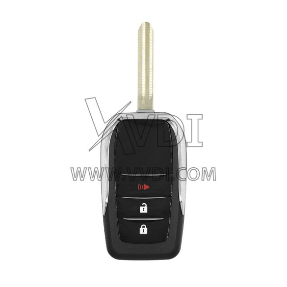 VD20021-Toyota Flip Remote Key Shell 2+1 Buttons Modified Vertical Type ...