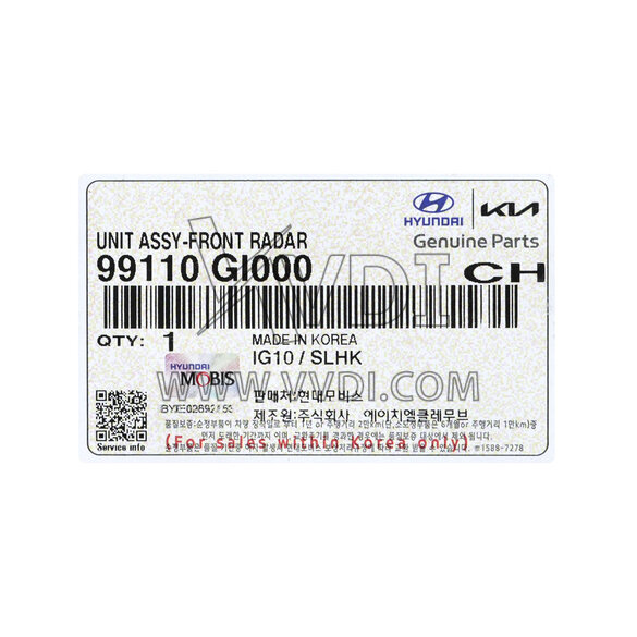 VD23157-Hyundai Ioniq Genuine Unit Assy Front Radar 99110-GI000 | VVDI