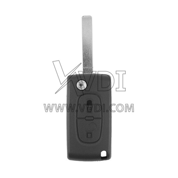 VD23238-Peugeot 407 Flip Remote Key Shell 2B with Battery Holder VA2 | VVDI