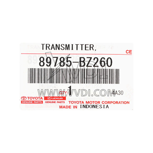 VD24143-Toyota Yaris Genuine Transponder Key PCF7939M 89785-BZ260 | VVDI