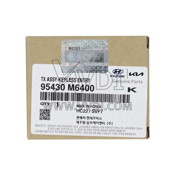 VD2468-Kia Forte 2022 Genuine Flip Remote 95430-M6400 | VVDI