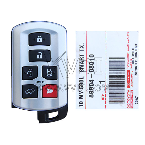 Toyota Sienna 2014 6 buttons 315MHz Genuine Smart Key Remote 89904-