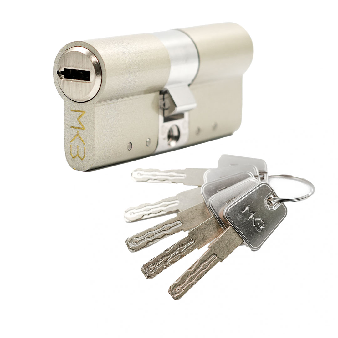VD20013-Pure Brass Cylinder with 5 pcs White Brass Keys, Stainless ...