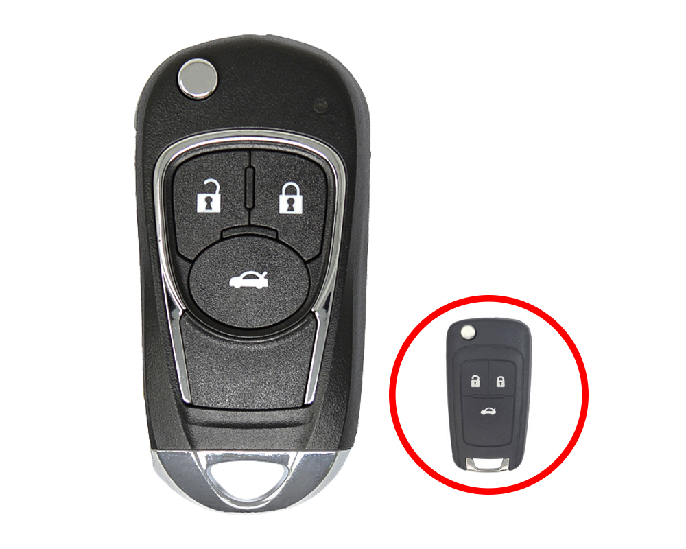 Opel Flip Remote Key Shell 3 Buttons Modified | vvdi