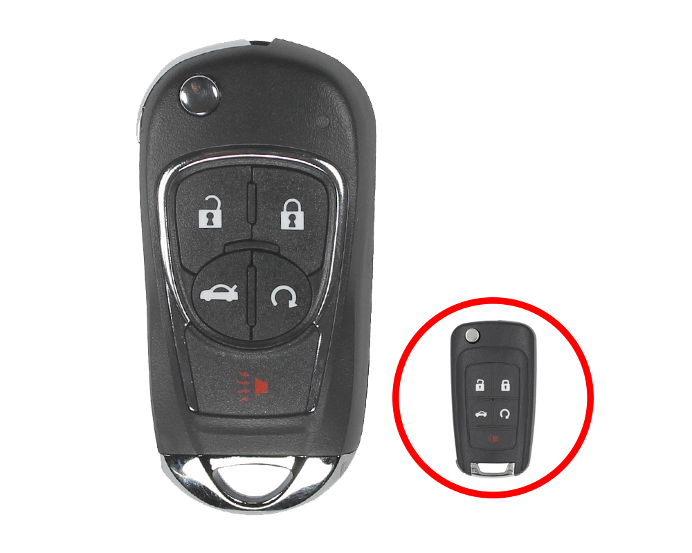 VD3882-Chevrolet Flip Remote Key Shell 4+1 Bu| VVDI